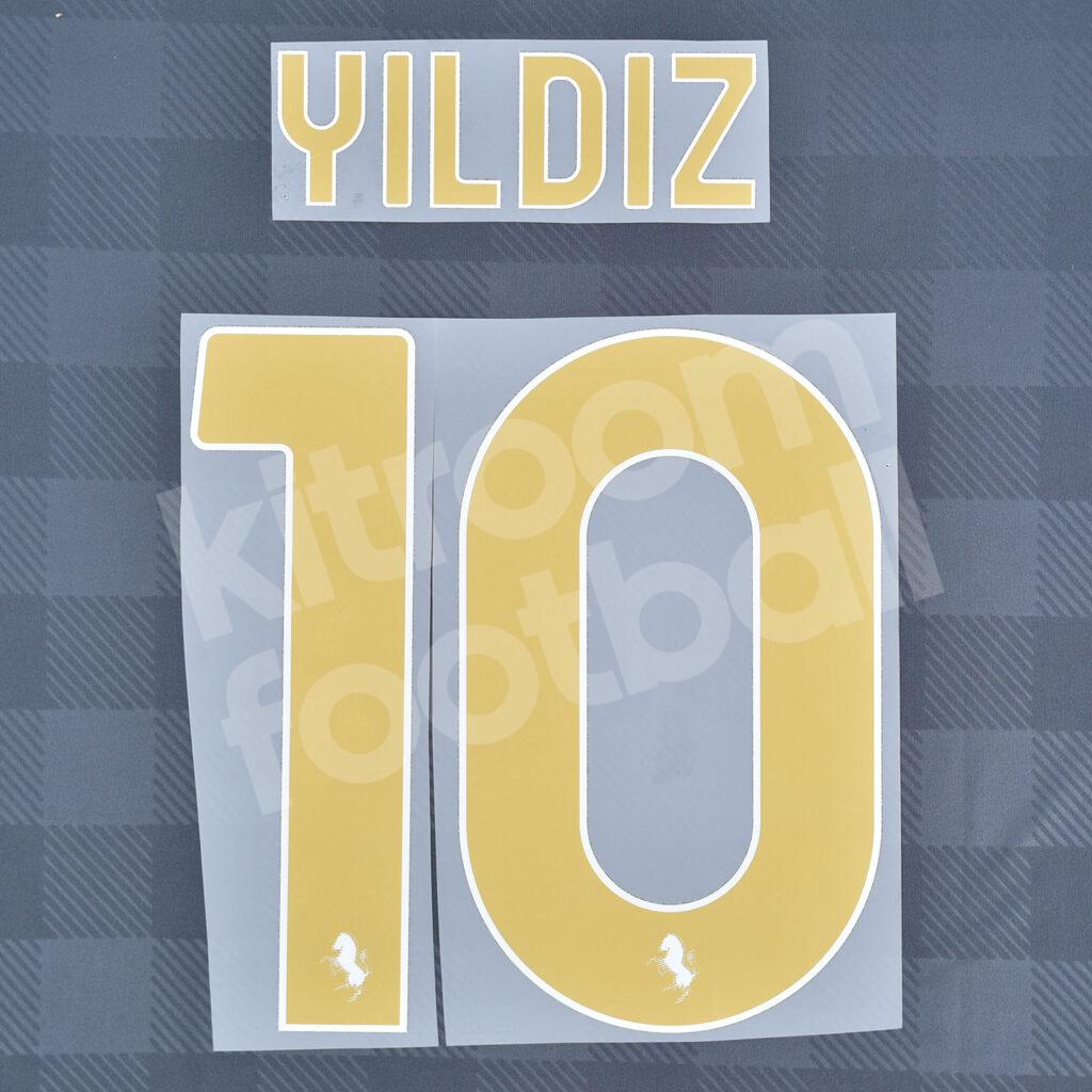 2024-25 Juventus Third Name Number Set #10 YILDIZ Repro – Kitroom Football