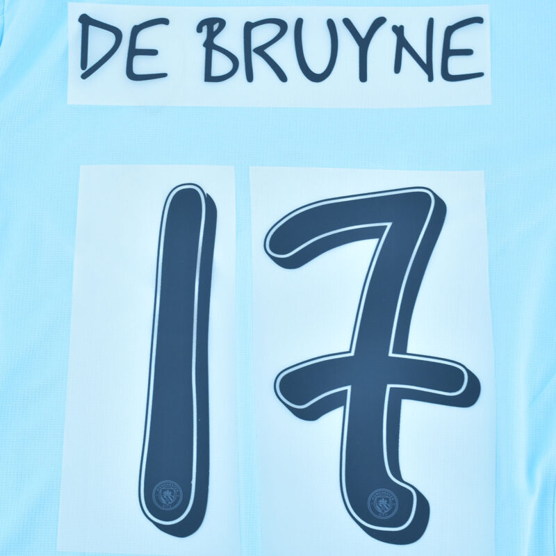 2024-25 Manchester City Home Name Number Set #17 DE BRUYNE (Champions ...