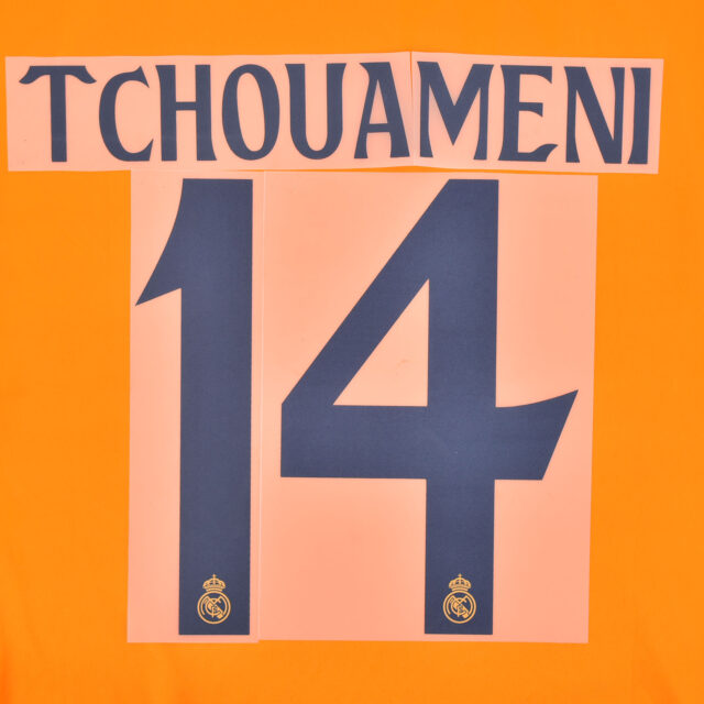 2024-25 Real Madrid Away Name Number Set #14 TCHOUMANI (Champions ...