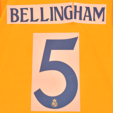 2024-25 Real Madrid Away Name Number Set #5 BELLINGHAM (Champions ...