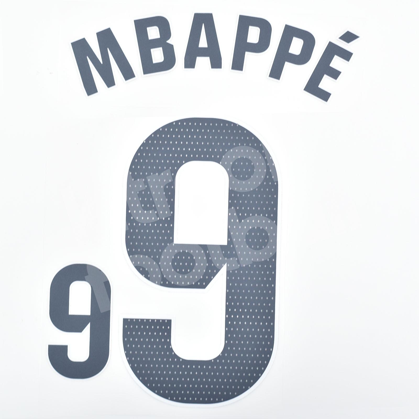 2024-25 Real Madrid Home Name Number Set #9 MBAPPE La Liga Repro v1 ...