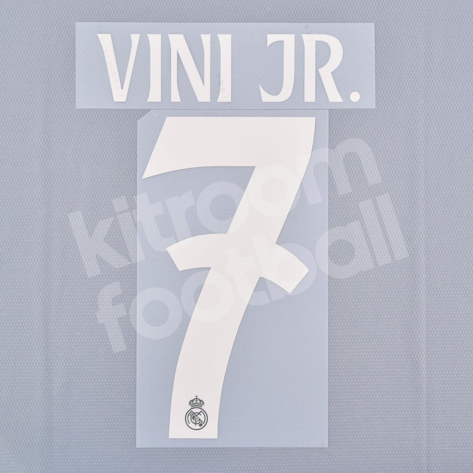 2024-25 Real Madrid Third Name Number Set #7 VINIcius Junior (Champions ...