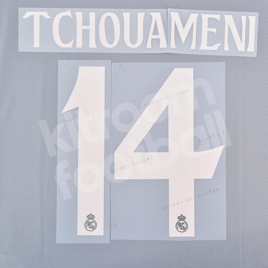 2024-25 Real Madrid Third Name Number Set #14 TCHOUAMENI (Champions ...