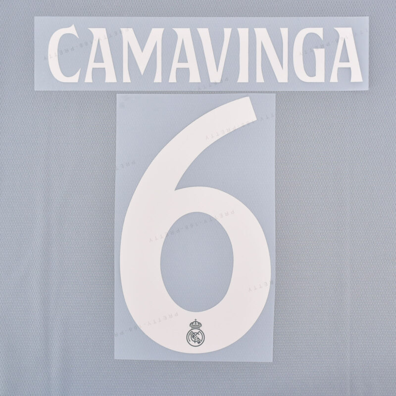 2024-25 Real Madrid Third Name Number Set #6 CAMAVINGA (Champions ...