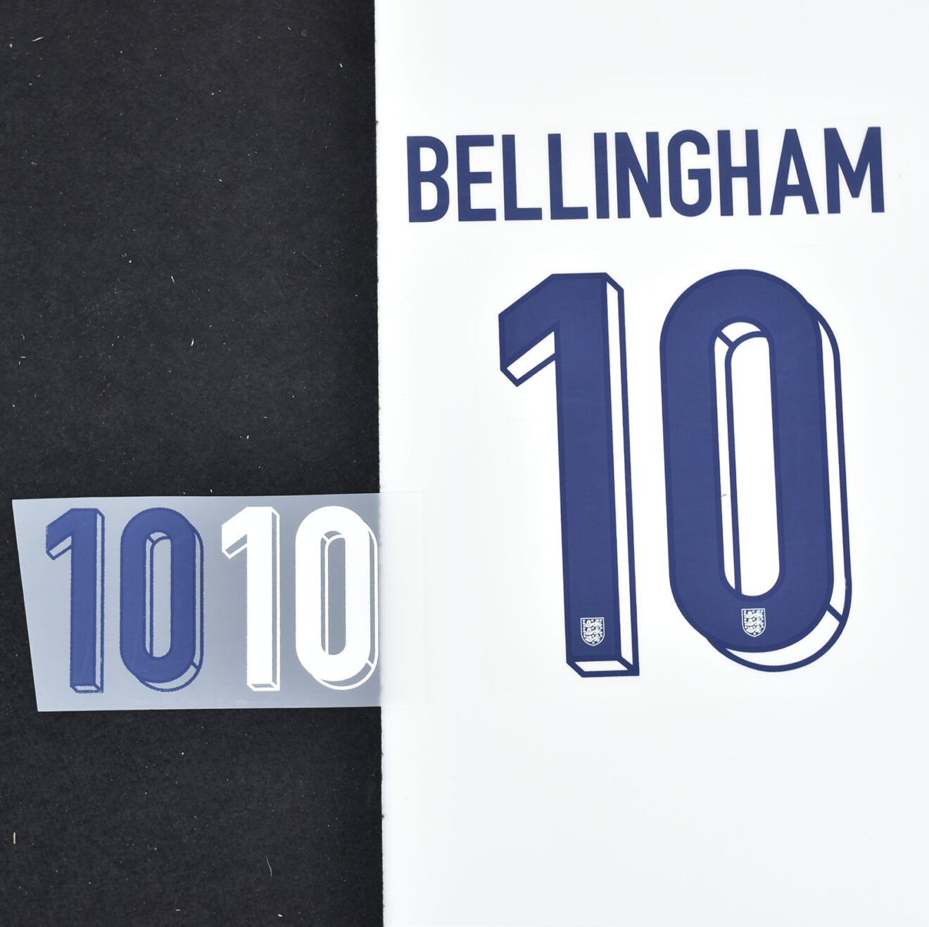 UEFA Euro 2024 England Home Name Number Set Kids #10 BELLINGHAM Repro ...