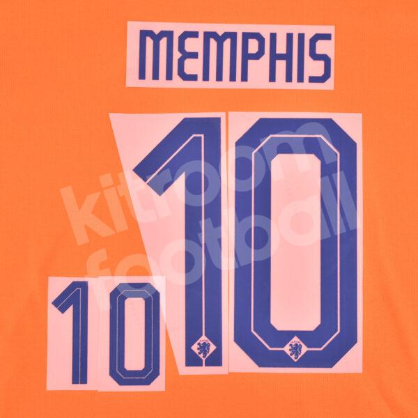 UEFA Euro 2024 Netherlands Home Name Number Set #10 MEMPHIS Depay Repro ...