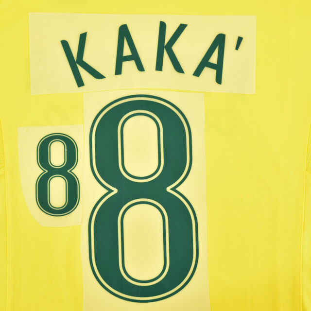 World Cup 2006 Brazil Home Name Number Set #8 KAKA Repro – Kitroom Football
