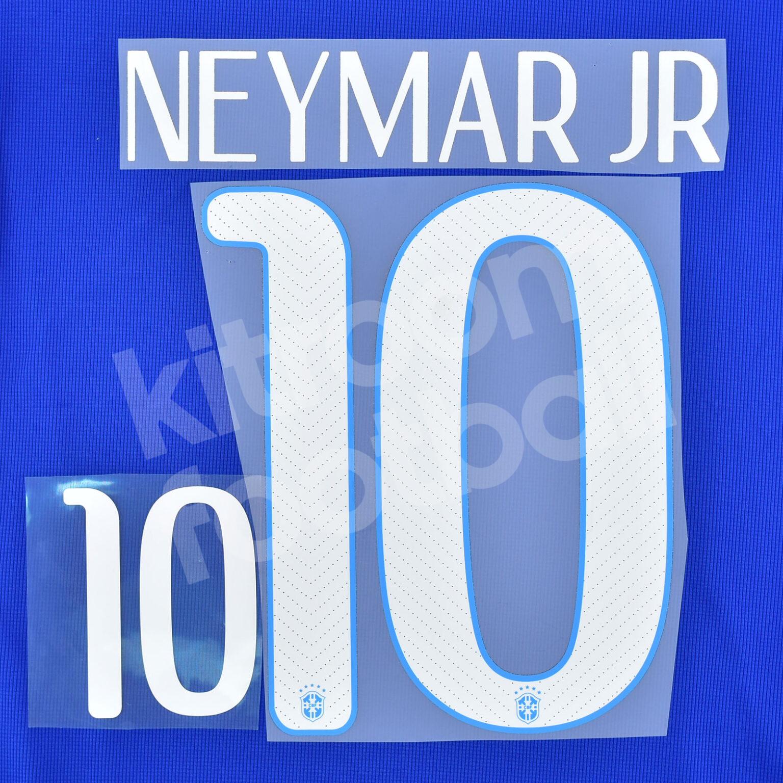 World Cup 2014 Brazil Away Name Number Set #10 NEYMAR JR Repro ...