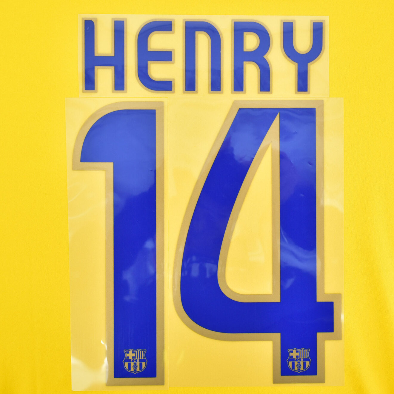 2008-10 Barcelona Away Name Number Set #14 HENRY Repro – Kitroom Football