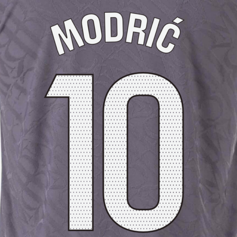 2024-25 Real Madrid Third Name Number Set #10 MODRIC La Liga Repro ...