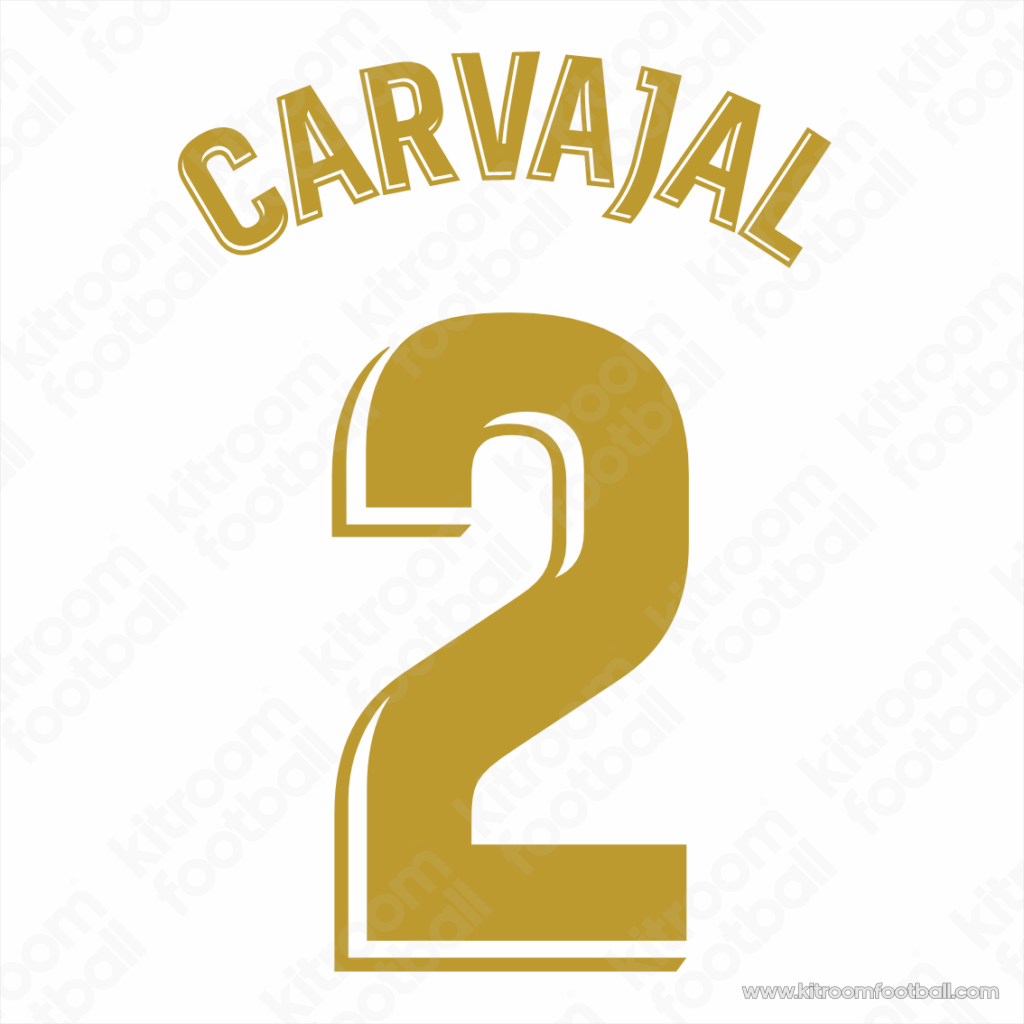 2019-20 La Liga Real Madrid Home & Away Name Set #2 CARVAJAL (Repro ...