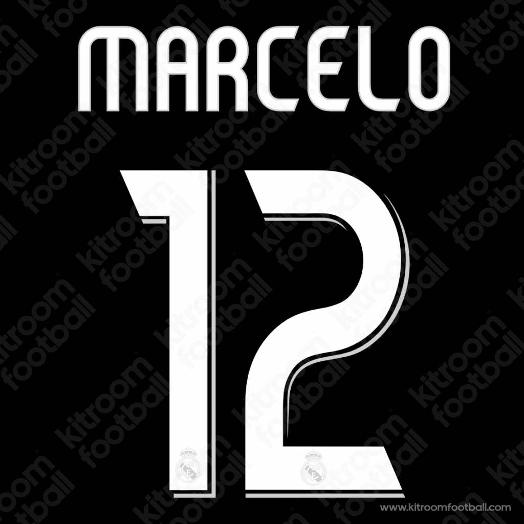 2006-07 Real Madrid Away & Third Name Set #12 MARCELO (Repro) – Kitroom ...