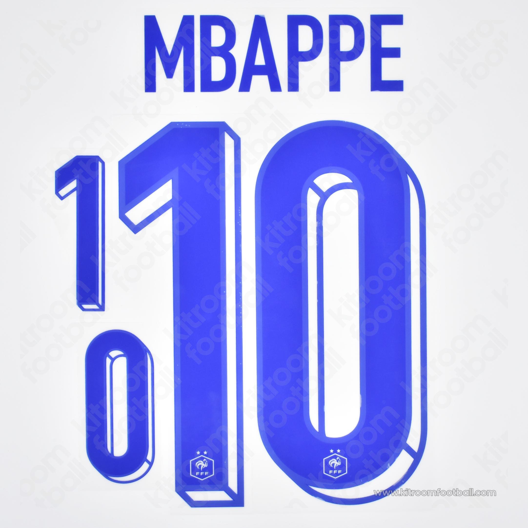 Original Player Issue 2024 UEFA Euro France Away Name Set #10 MBAPPE ...