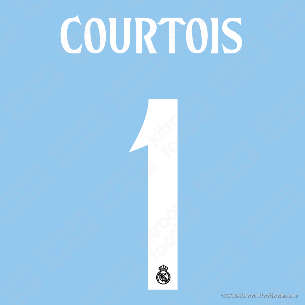 2024-25 Real Madrid Cup Goalkeeper Name Set #1 COURTOIS (Repro ...